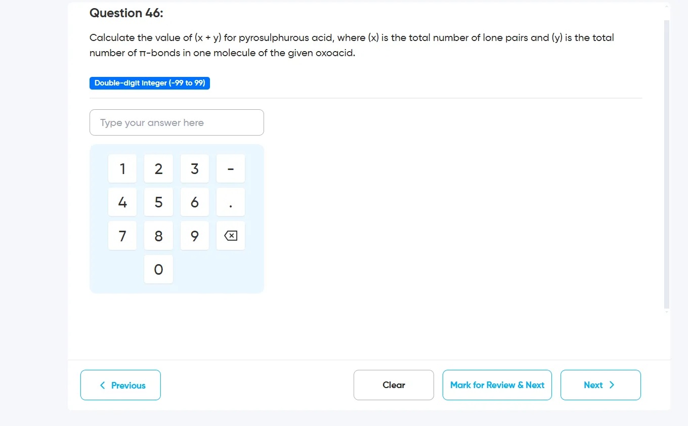 Question 46 Calculate the value of (x + y)