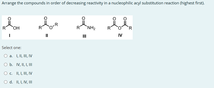 Arrange the compounds in order of decreasing | StudyX