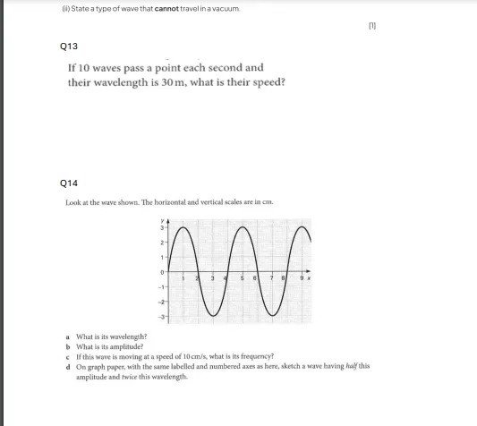 Q13 If 10 waves pass a point each second and | StudyX