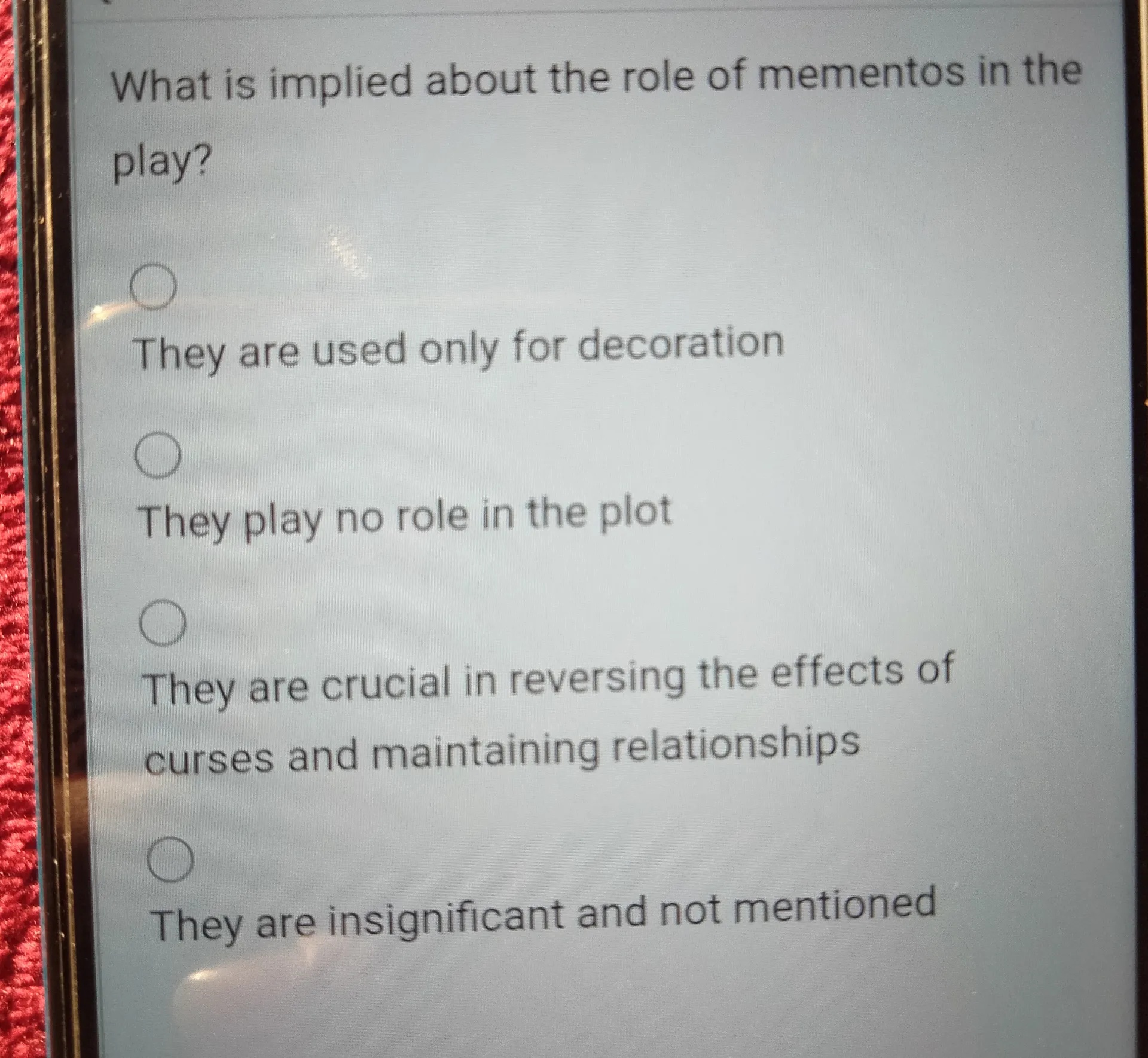 What is implied about the role of mementos | StudyX