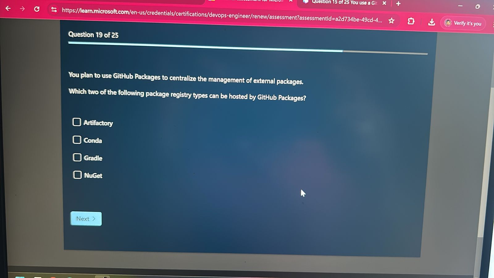 Question 19 of 25 You plan to use GitHub | StudyX