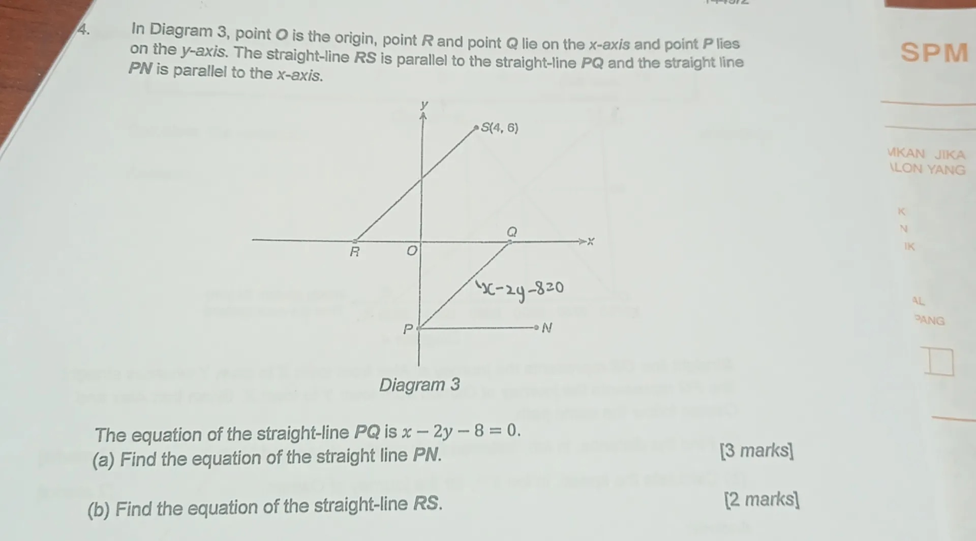 4 In Diagram 3 point O is the origin point R | StudyX