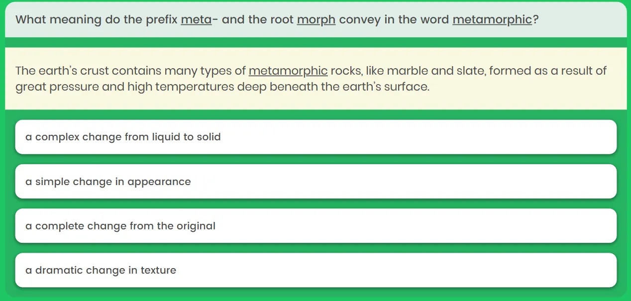 What meaning do the prefix meta- and the | StudyX