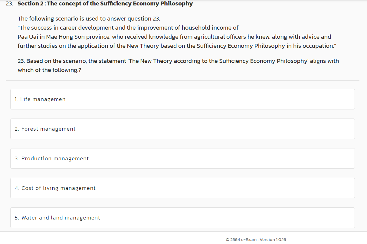 23 Section 2 The concept of the Sufficiency