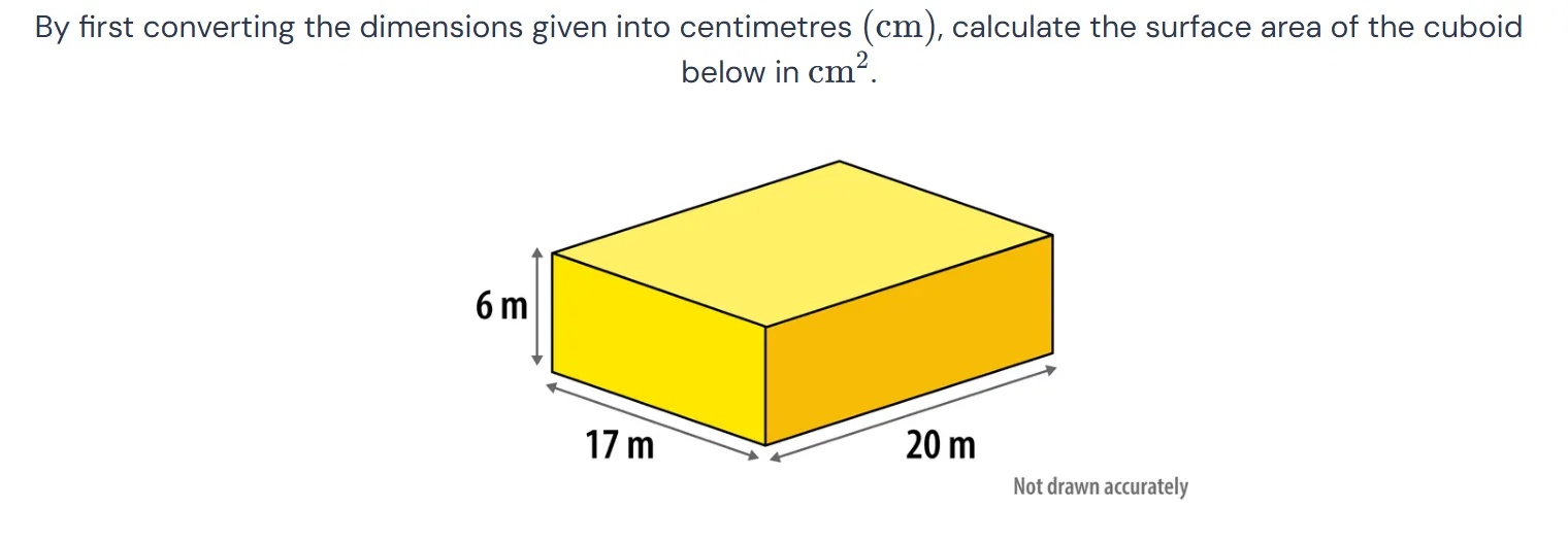 By first converting the dimensions given | StudyX