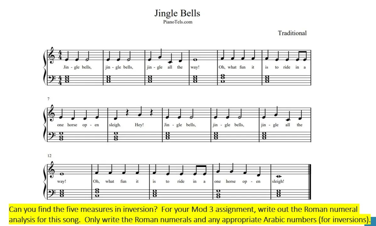 Jingle Bells Traditional Can you find the | StudyX