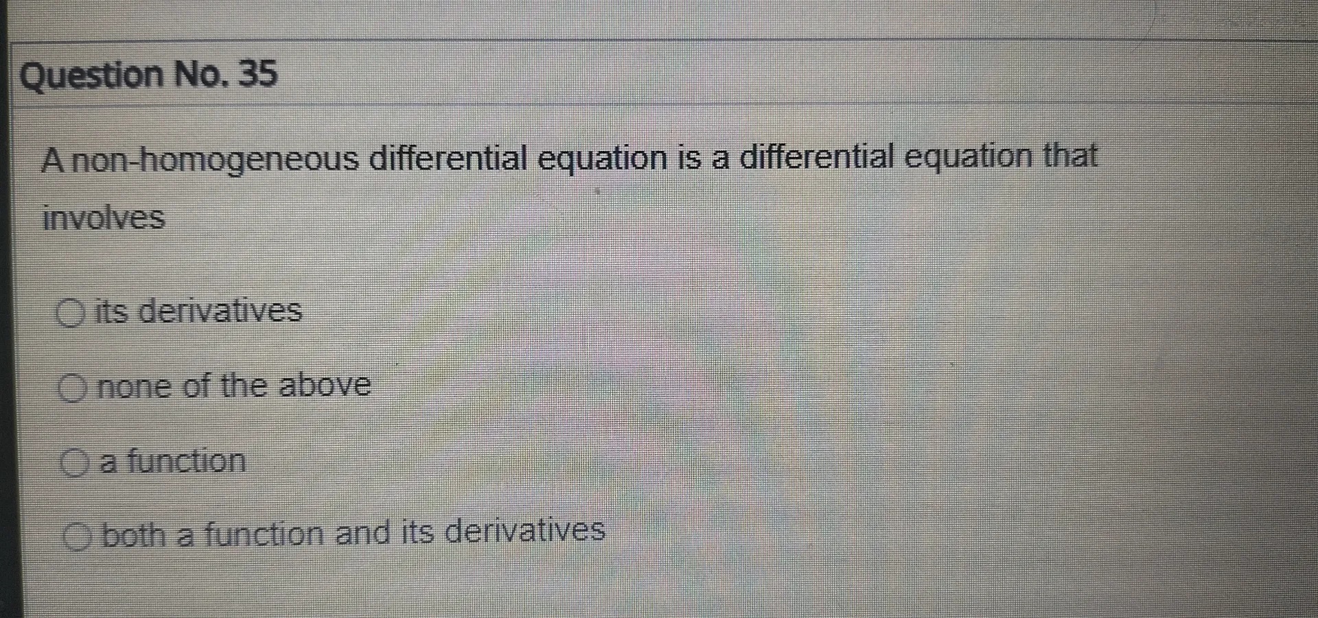 Question No 35 A non-homogeneous | StudyX