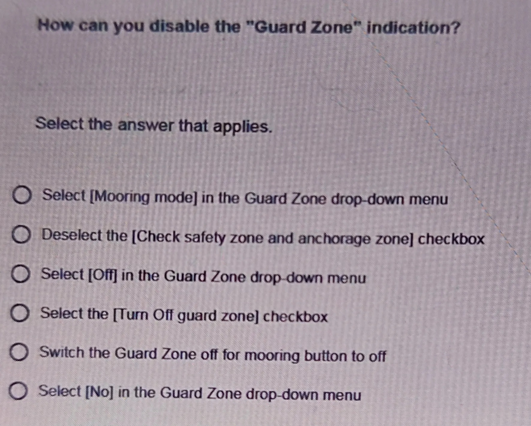 How can you disable the Guard Zone | StudyX