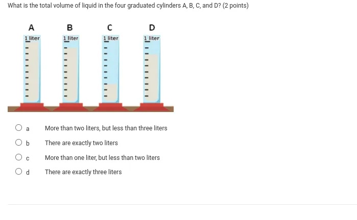 What is the total volume of liquid in the | StudyX