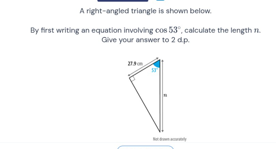 A right-angled triangle is shown below By | StudyX