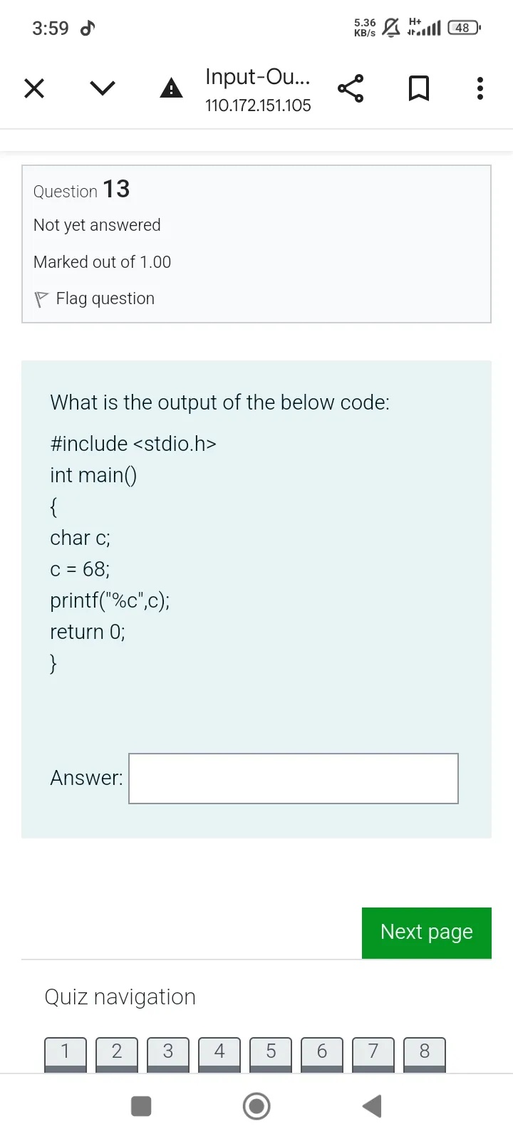 What is the output of the below code include | StudyX