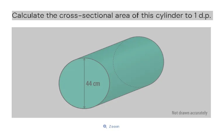 Calculate the cross-sectional area of this | StudyX