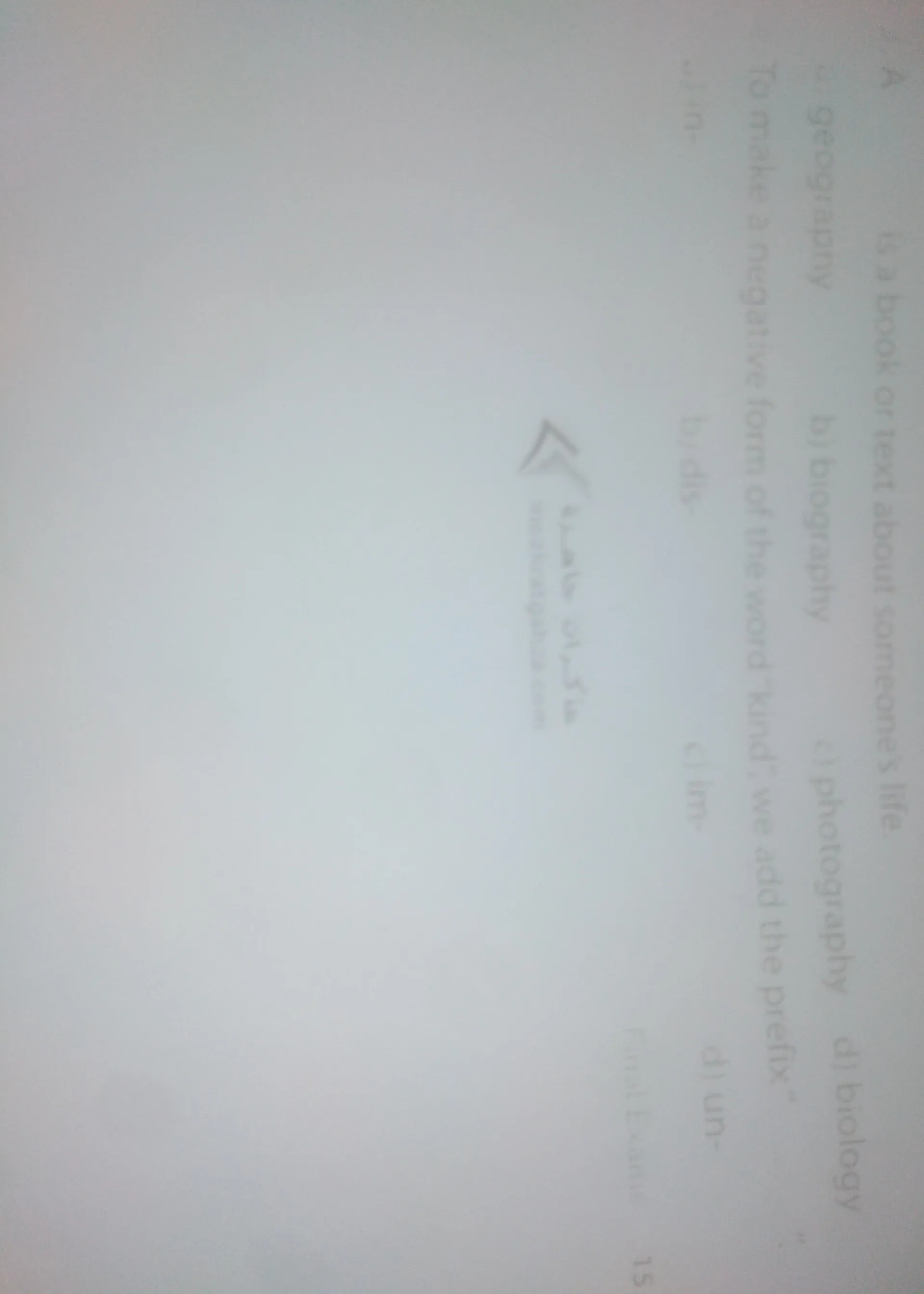 is a book or text about someones life A | StudyX