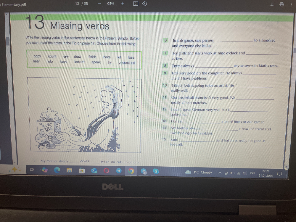 13 Missing verbs Write the missing verbs in | StudyX