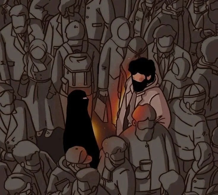 This image contains a drawing of a crowd of | StudyX