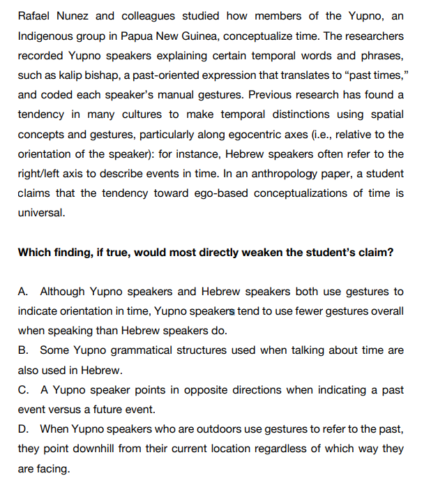 Rafael Nunez and colleagues studied how | StudyX