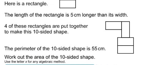 Here is a rectangle The length of the | StudyX