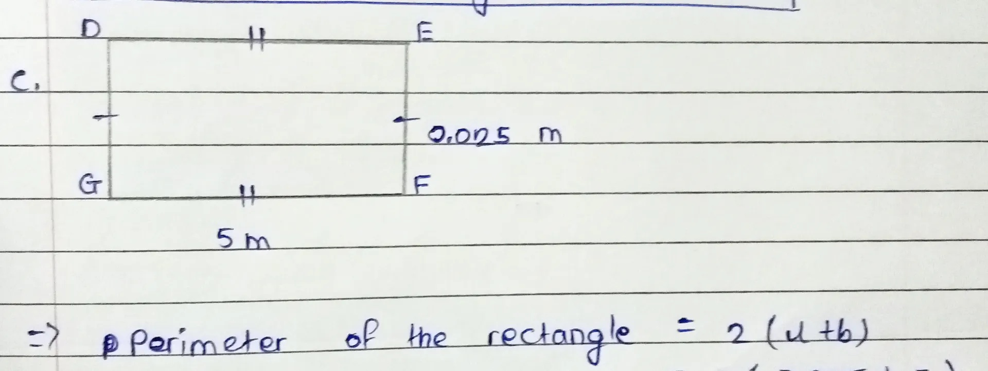 The image contains a rectangle with length | StudyX