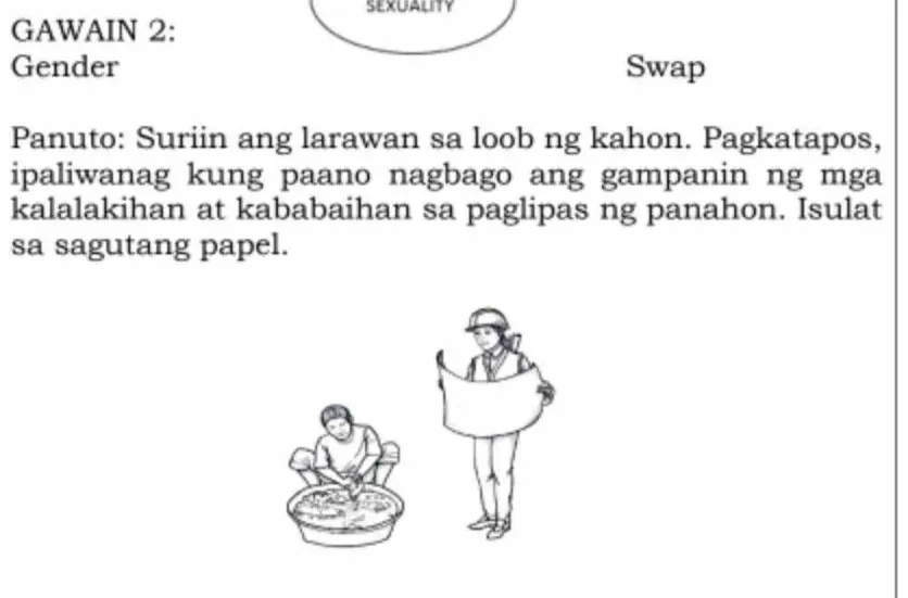 GAWAIN 2 Gender Swap Panuto Suriin ang | StudyX