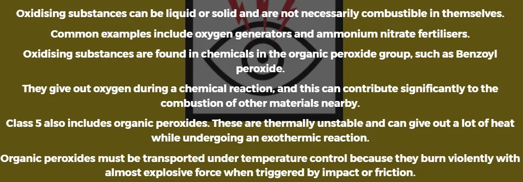 Oxidising substances can be liquid or solid | StudyX