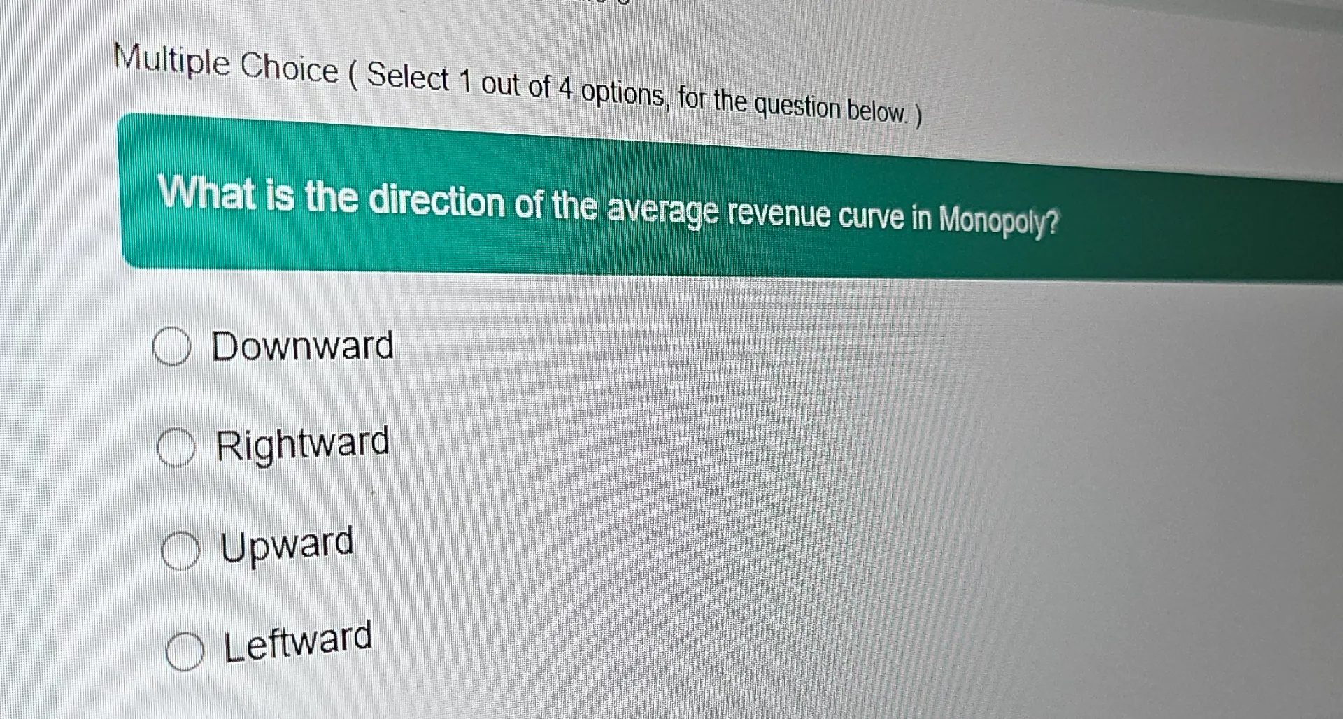 Multiple Choice (Select 1 out of 4 options | StudyX
