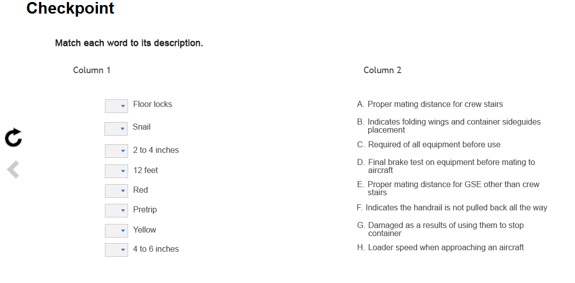 Match each word to its description Column 1 | StudyX