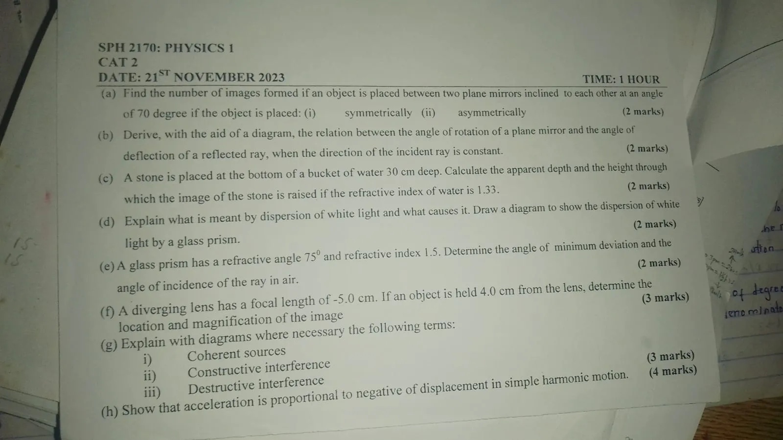 (a) Find the number of images formed if an | StudyX
