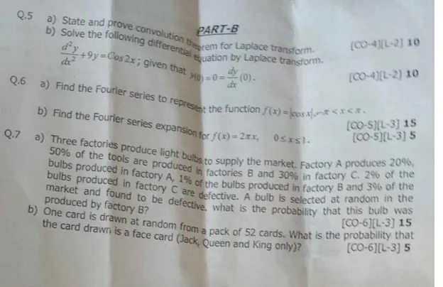 Q5 a) State and prove convolution theorem | StudyX