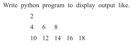 Write python program to display output like | StudyX