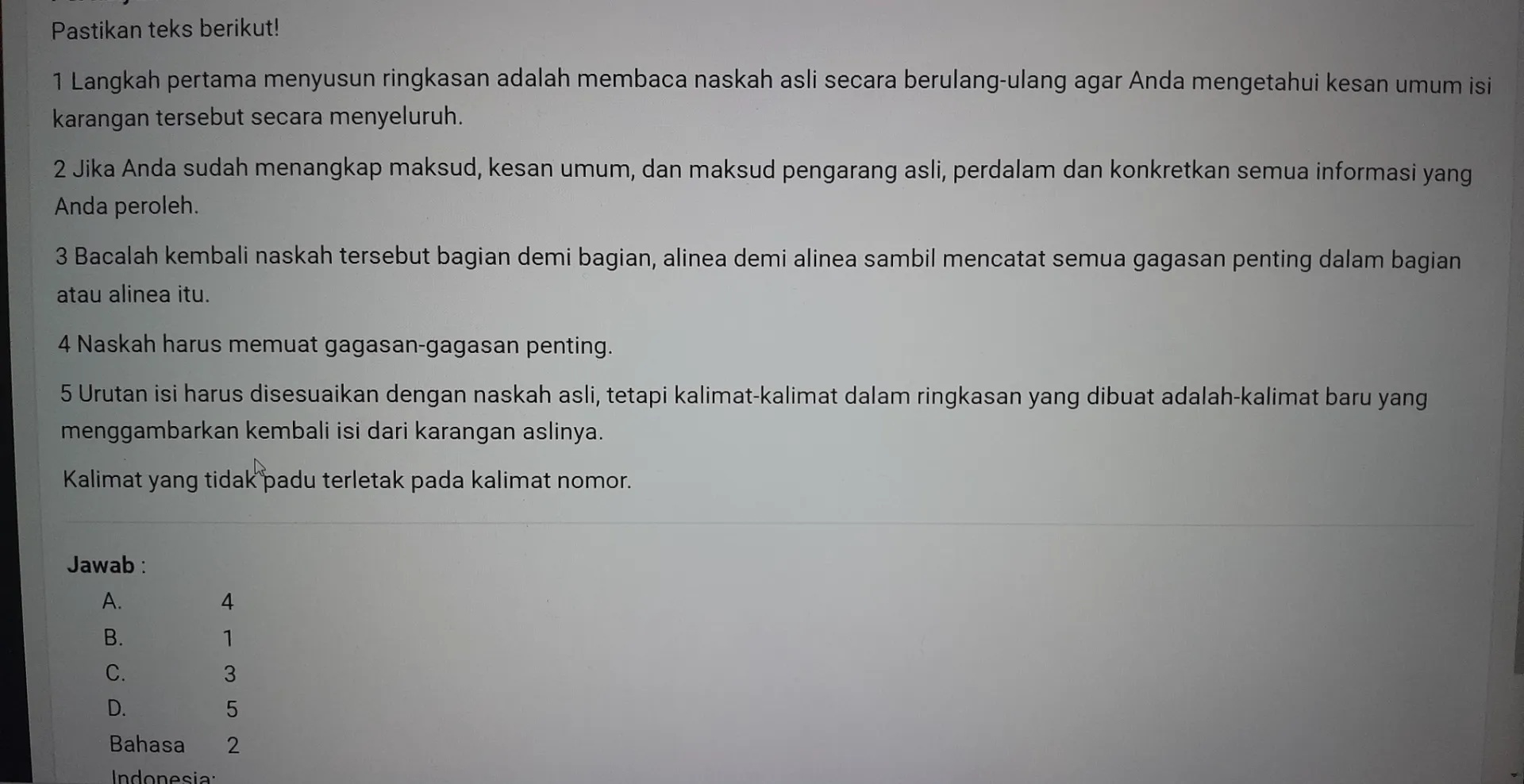 Pastikan teks berikut 1 Langkah pertama | StudyX