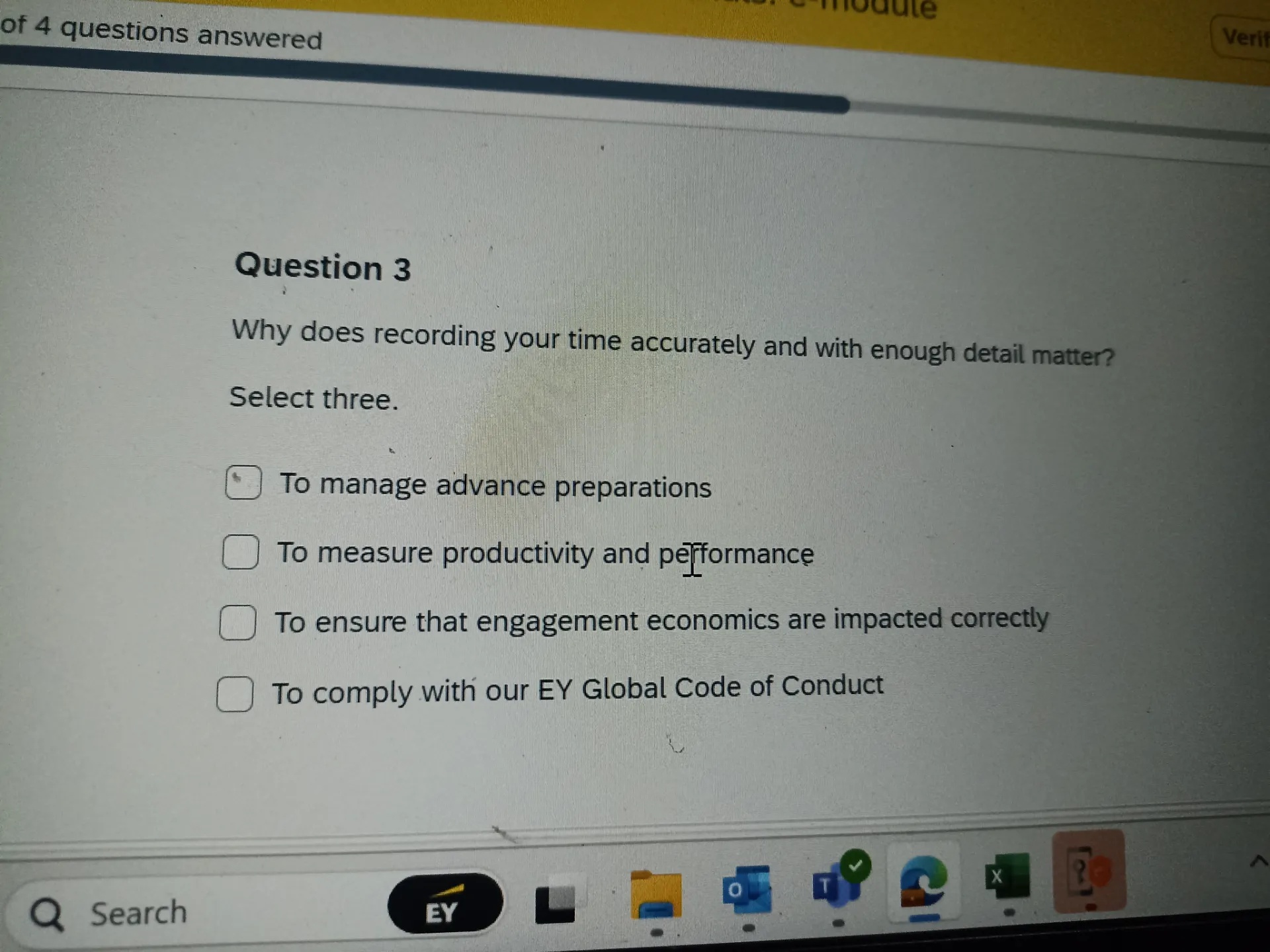 Question 3 Why does recording your time | StudyX