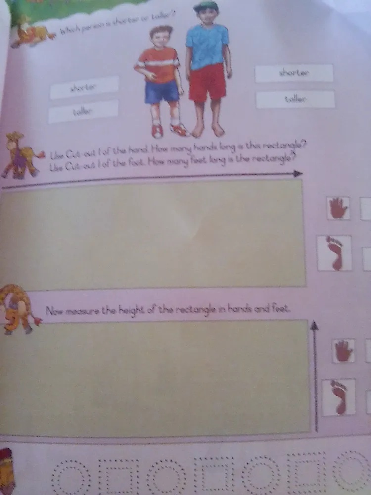 Which person is shorter or taller Use Cut