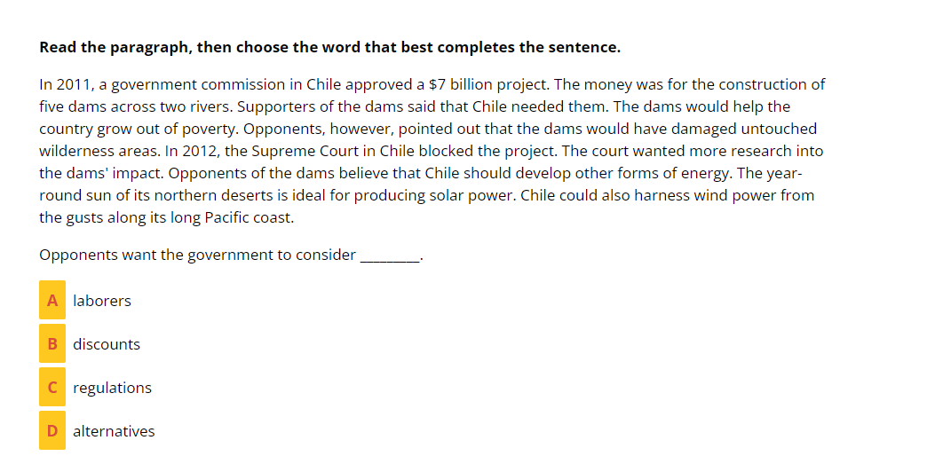 Read the paragraph then choose the word that | StudyX