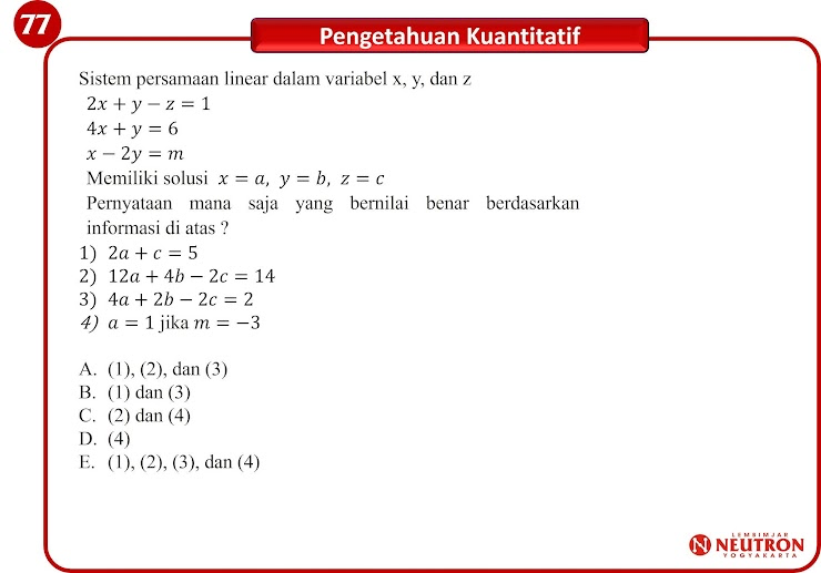 Sistem persamaan linear dalam variabel x y | StudyX