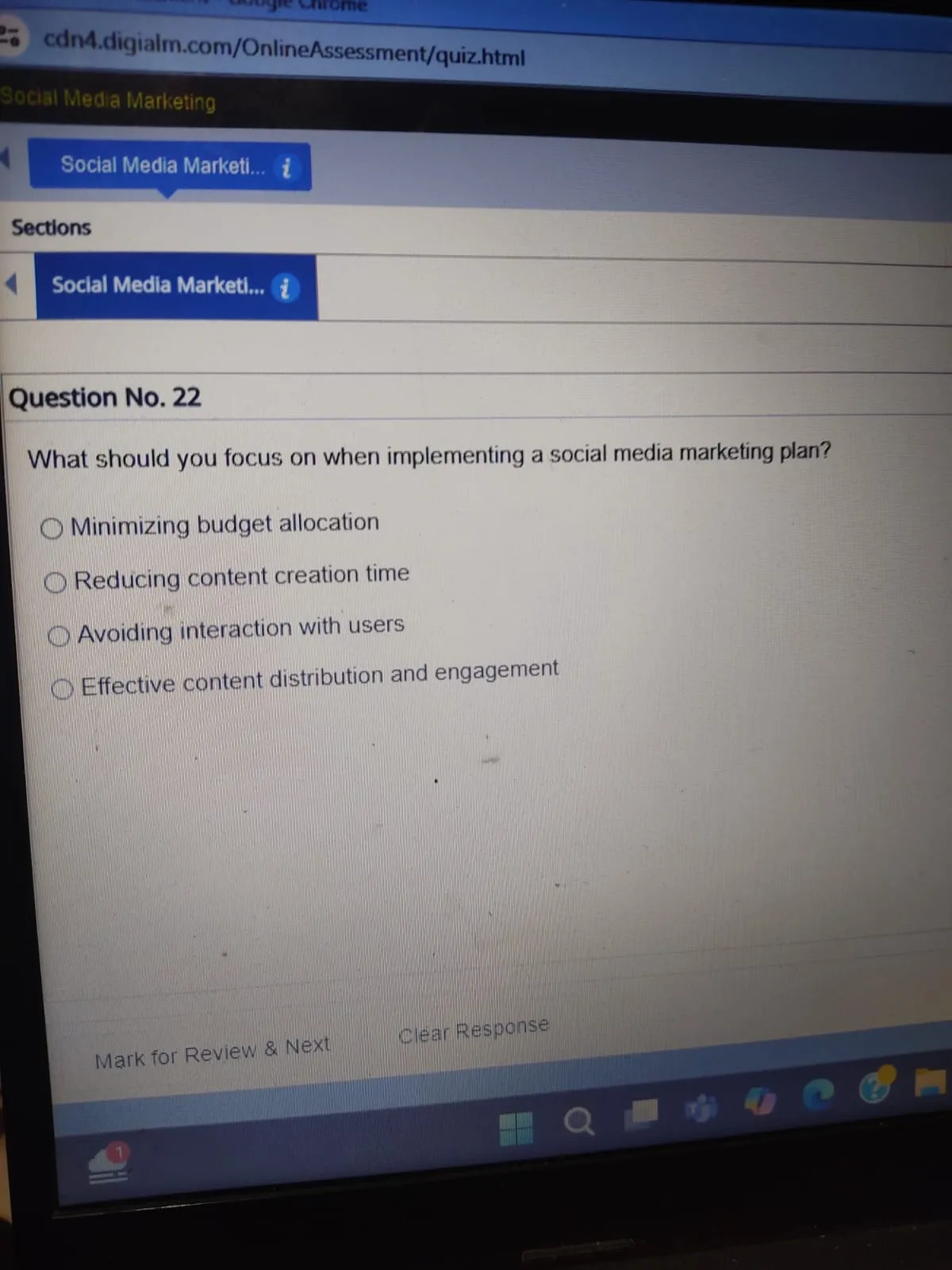 Question No 22 What should you focus on when | StudyX