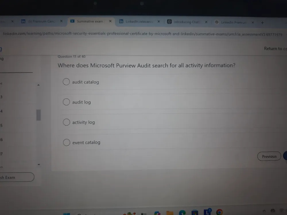 Where does Microsoft Purview Audit search | StudyX