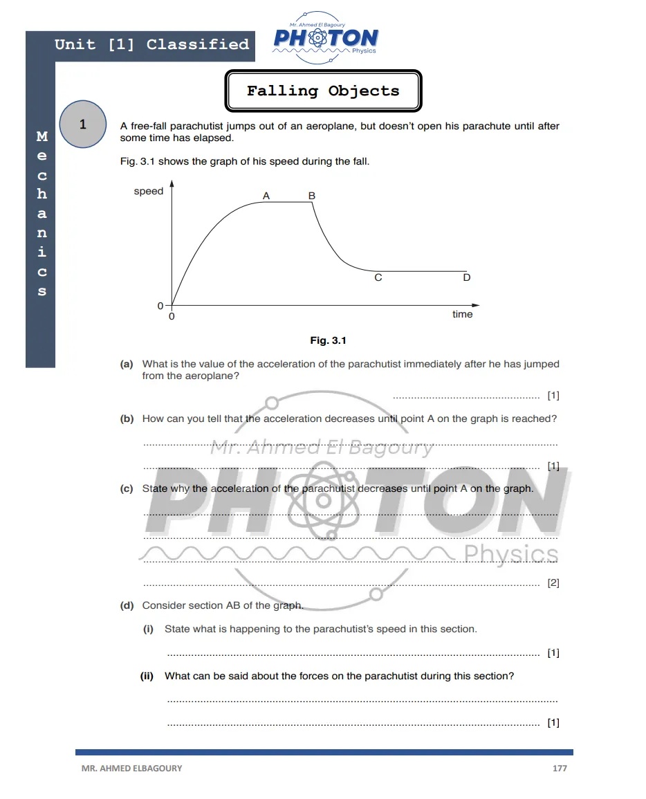 Unit 1 Classified 1 Falling Objects A | StudyX