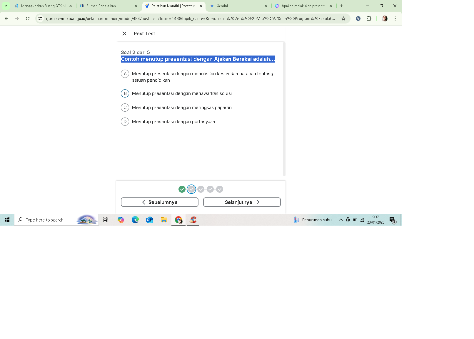 Contoh menutup presentasi dengan Ajakan | StudyX