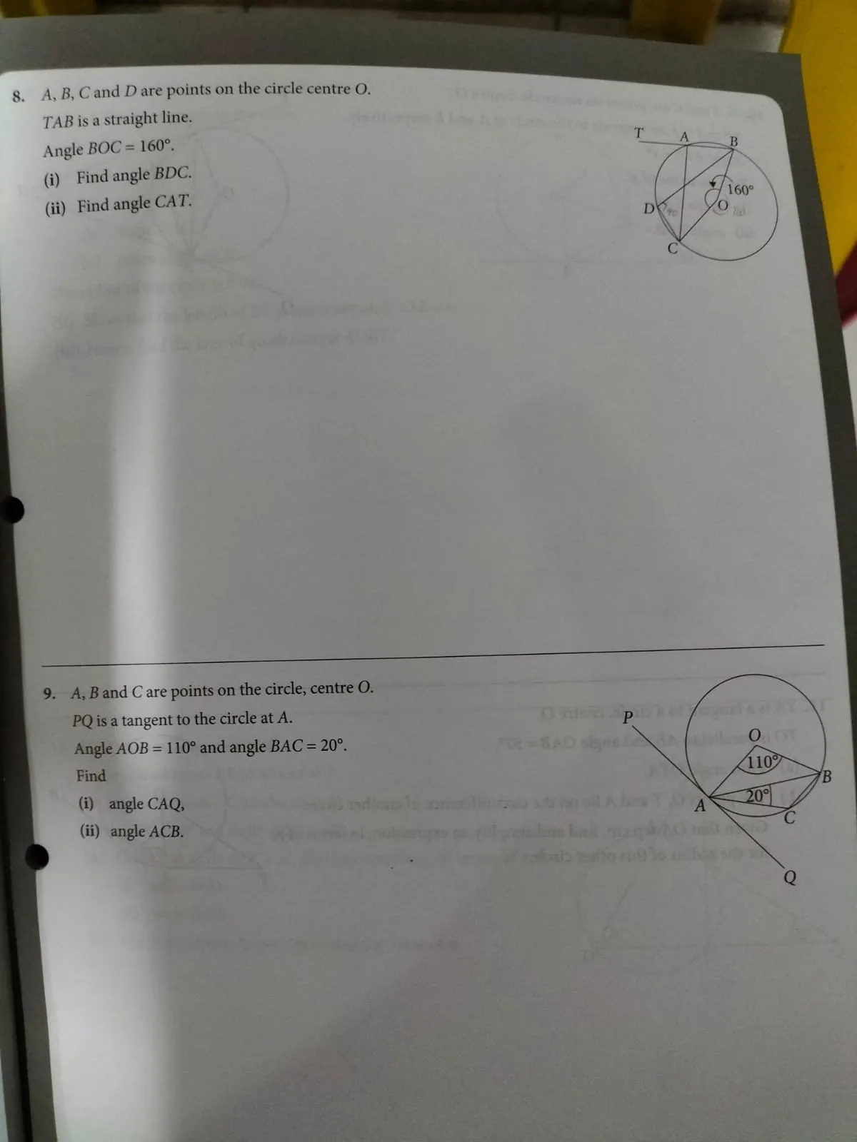 8 A B C and D are points on the circle | StudyX