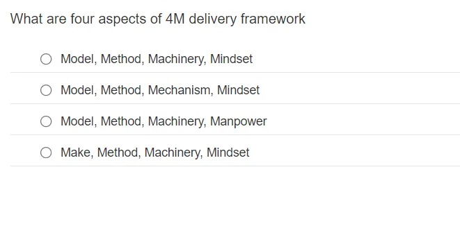 What are four aspects of 4M delivery | StudyX