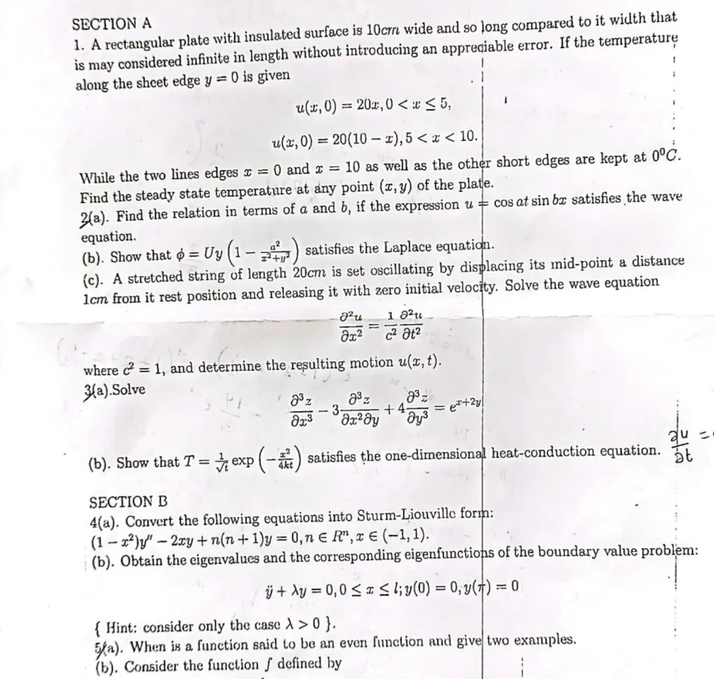 SECTION A 1 A rectangular plate with | StudyX