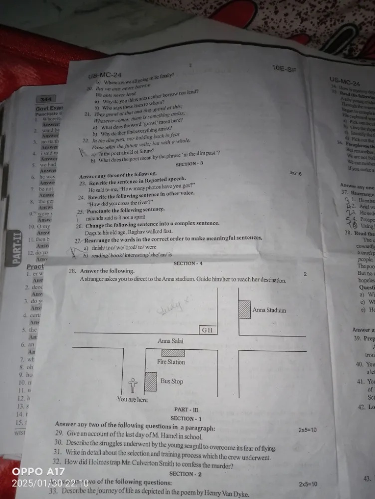 Answer any three of the following 23 Rewrite | StudyX