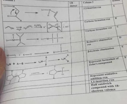 Match the reactions with their corresponding | StudyX