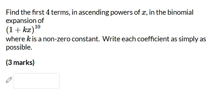 Find the first 4 terms in ascending powers | StudyX