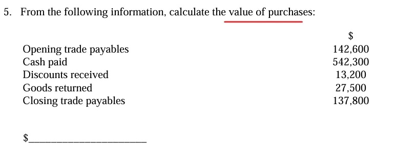 5 From the following information calculate | StudyX