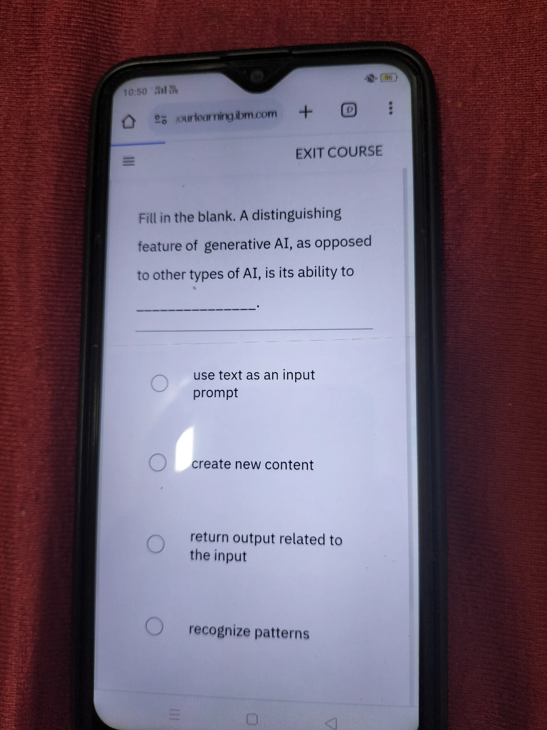Fill in the blank A distinguishing feature | StudyX