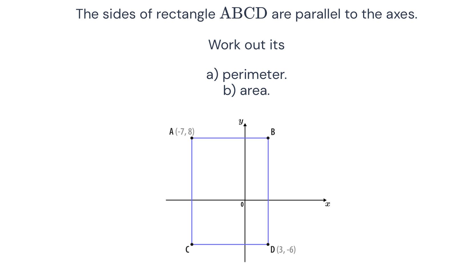 The sides of rectangle ABCD are parallel to | StudyX