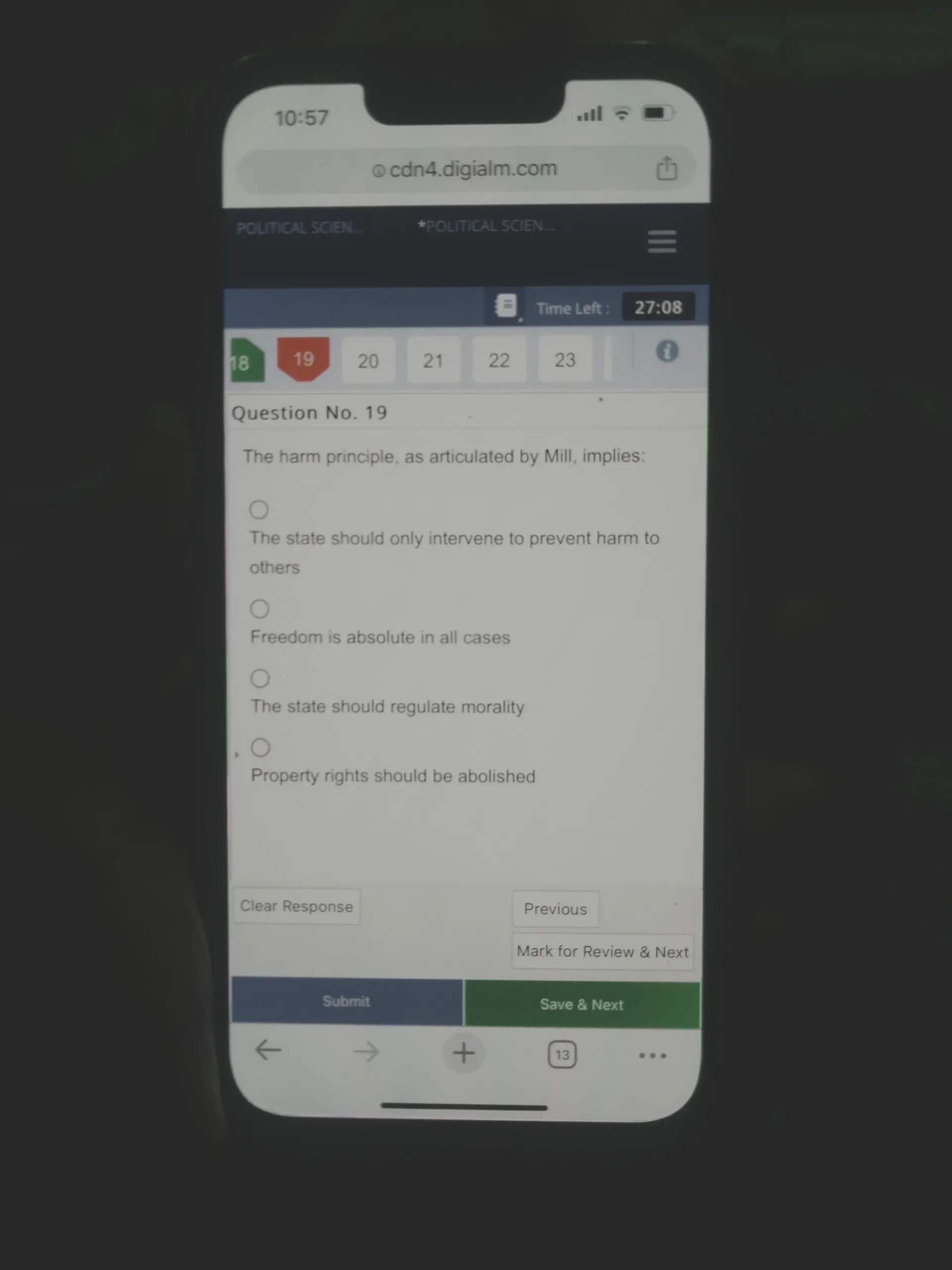 Question No 19 The harm principle as | StudyX