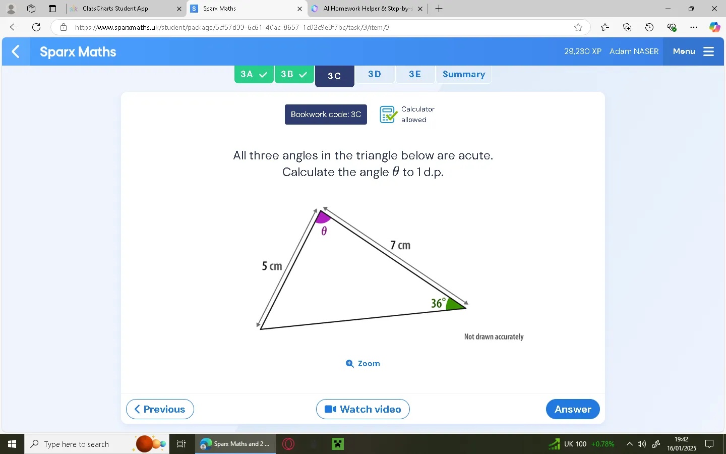All three angles in the triangle below are | StudyX