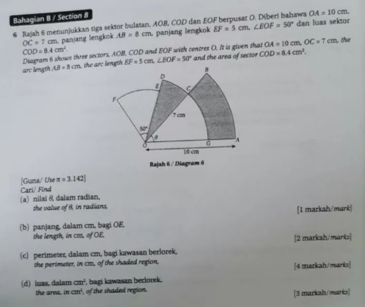 Bahagian B/Section B 6 Rajah 6 menunjukkan | StudyX